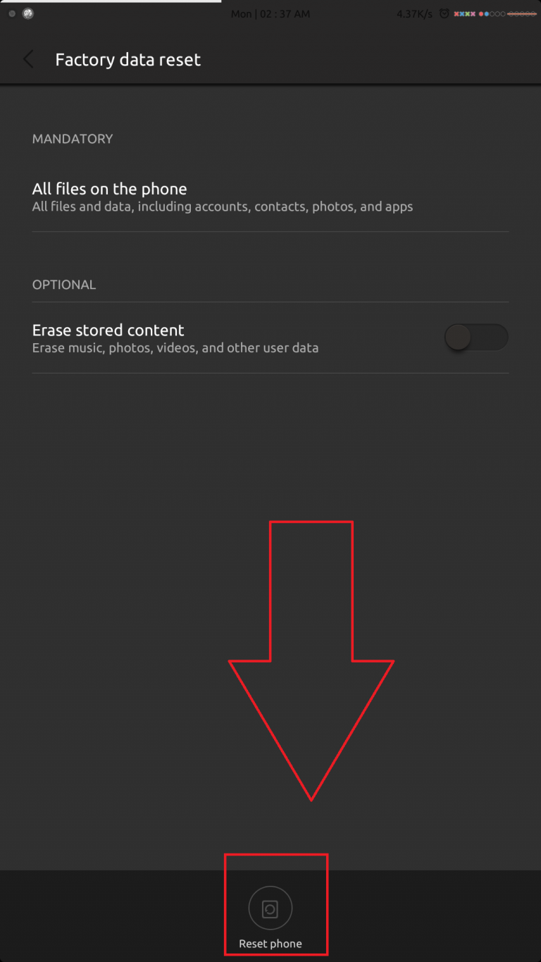 Cara Factory Reset Semua Xiaomi